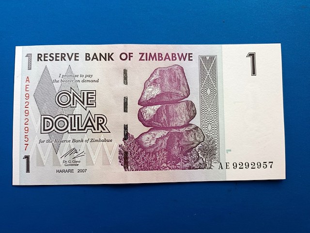 Zimbabve 1 dolar 2007 UNC
