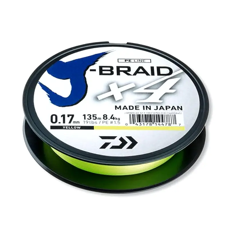 DAIWA J-BRAID X4E 0,25mm 135m YELLOW (12740-025) 41422