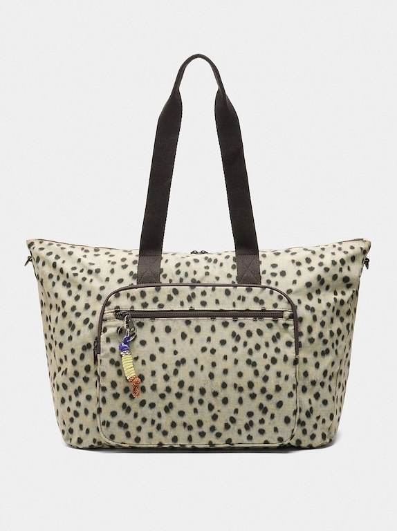 ANIMAL-PRINT NYLON WEEKEND BAG