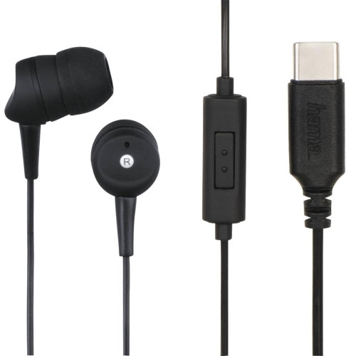 HAMA slušalice USB - TYPE C CRNE Stereo sa mic. 1.2m