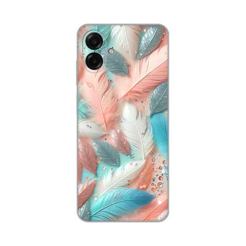 Silikonska futrola - maska print za Samsung A075F Galaxy A07 Pastel Feathers