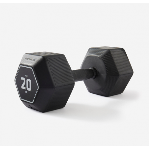 Šestougaoni teg 20 kg crni