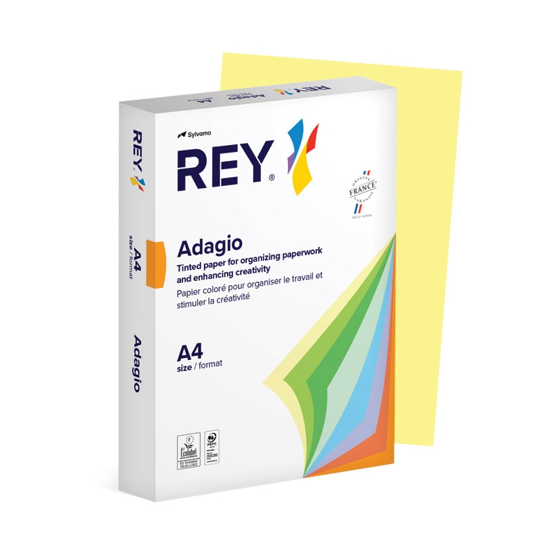 Papir Copy Rey Adagio A4 80g pk500 Sylvamo 49 žuti banana (canary)