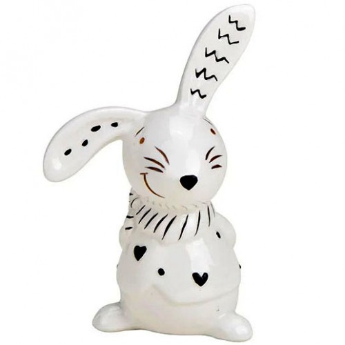 Uskršnja figura zeka sa srcima 6x10x4cm