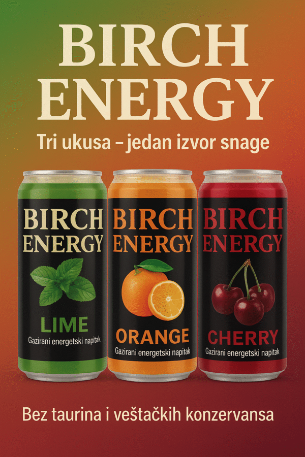 BIRCH ENERGY (narandža, limeta i višnja) 210 ml.
