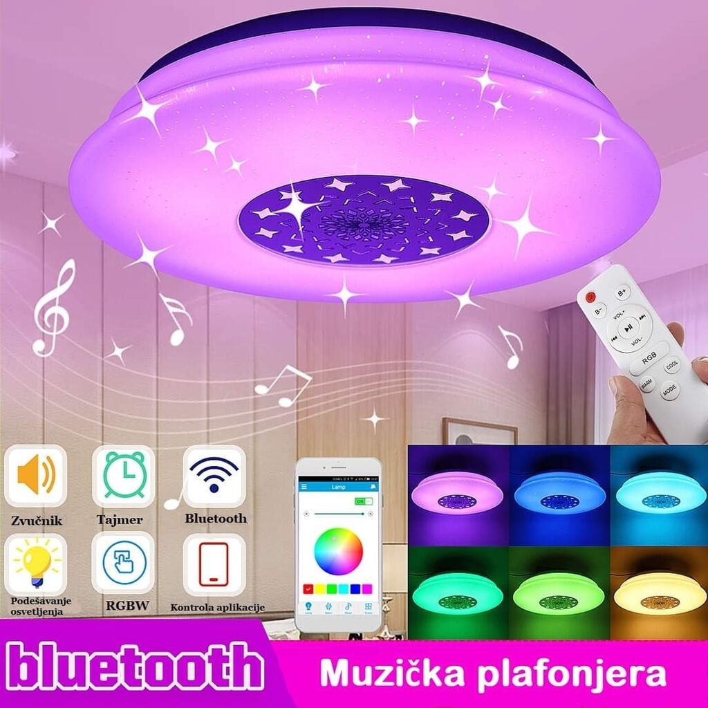         č                                                    Cena: 3990 din Led RGB Plafonjera sa