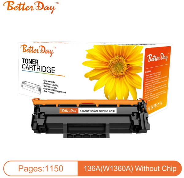 Toner BetterDay 136A, W1360A M211/M236 zam. kaseta za HP 1.15k (bez cipa)