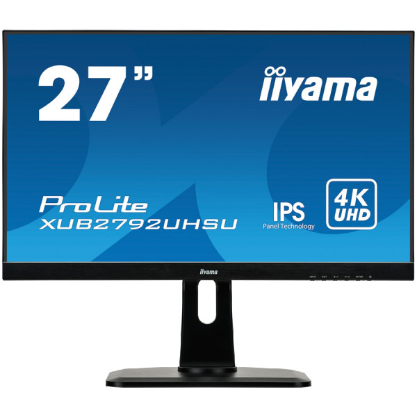 IIYAMA Monitor LED XUB2792UHSU-B6 27'' IPS matte 3840 x 2160 @60Hz 350 cdm˛ 4ms DV HDMI DP USB height, swivel, tilt, pivot (rotation both si
