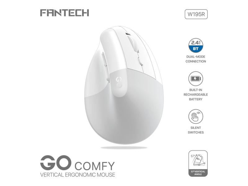 FANTECH MIŠ WIRELESS W195R GO COMFY BELI