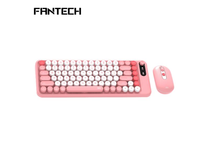 FANTECH COMBO MIŠ TASTATURA WIRELESS WK-898 GO MOCHI85 PINK