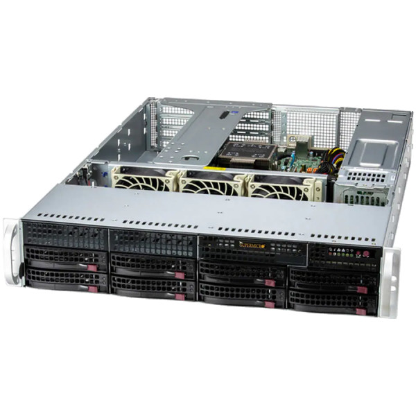 Supermicro SYS-521E-WR, Silver 4514Y, 32GB DDR5, 480GB Boot M.2 NVMe, IPMI BMC, 2x 1GbE BaseT LoM, 1000W Redundant Ti, TPM, QR Rails Set, 3