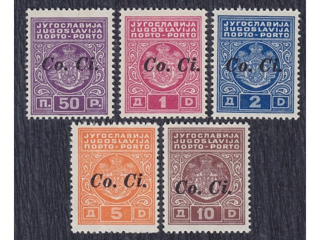 Italija Slovenija 1941 PORTO, Michel 1-5, falc, MH