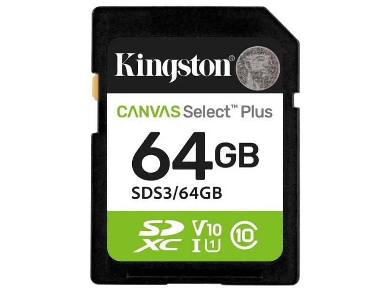 KINGSTON 64GB, SD KARTICA, CANVAS SELECT PLUS (SDS3/64GB)