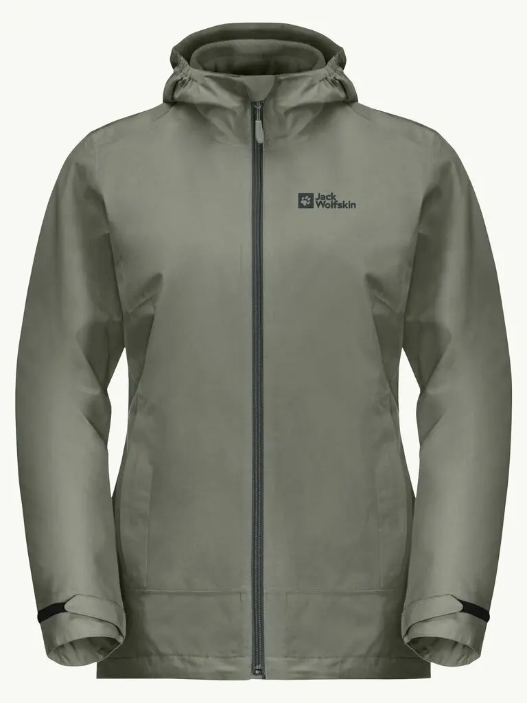 Jack Wolfskin Ženska jakna Moonrise 3u1, Siva