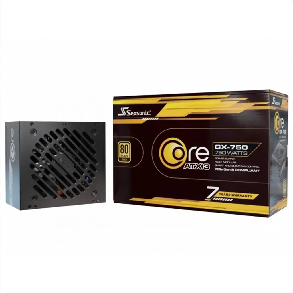 Sezonsko napaјanje 750W Core Gx-750-V2 Atx3.1 W/Pcie 5.1 80+ zlatno, potpuno modularno, Srp-Cgx751-A5A32Sf