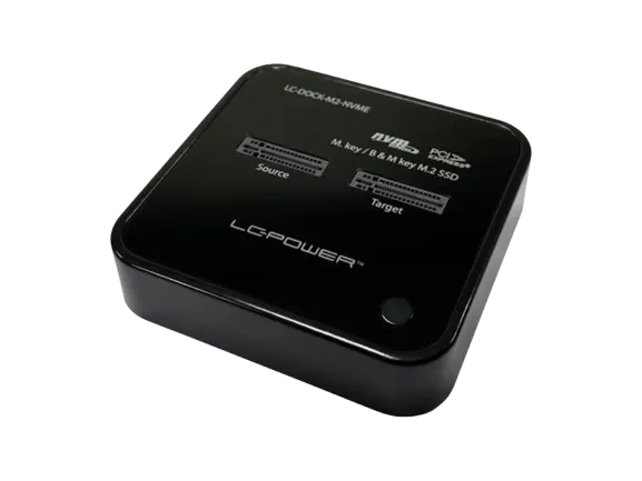LC-Power doking stanica, NVME, M.2 SSD, USB-C port, 2x SSD-a, brzina prenosa do 10 Gb/s, crna