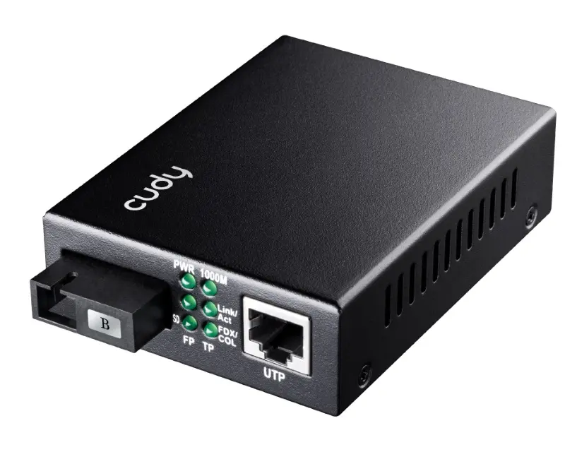 CUDY Konverter Gigabit Ethernet Fiber singlemode MC100GSB-20B