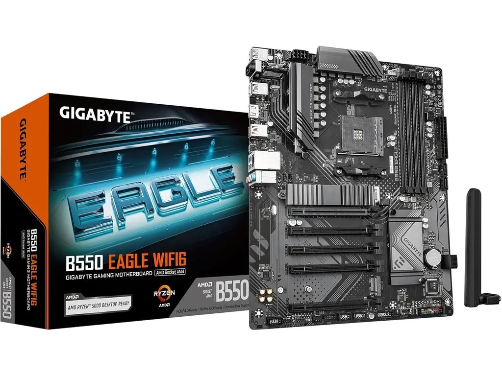 Gigabaјtova matična ploča B550 Eagle, AM4, 4xDDR4, 4xSATA, 2xM.2, 1xHDMI, 6xUSB, ATX