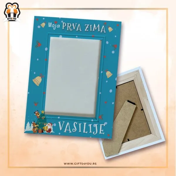 Novogodišnji ram - Prva zima plavi