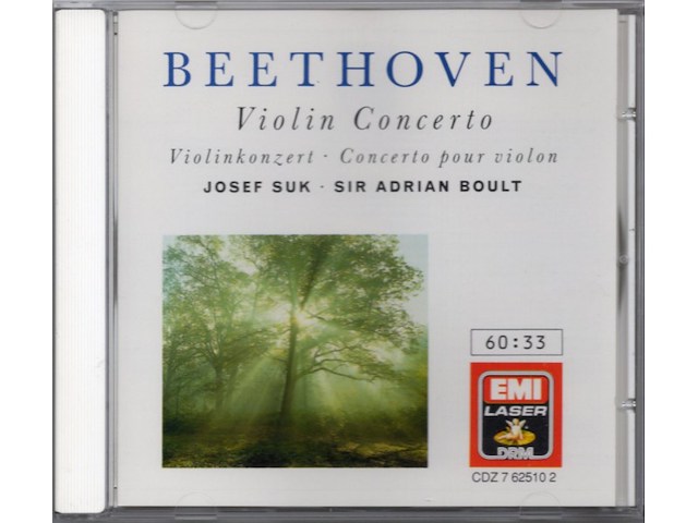 Beethoven*, Josef Suk, Sir Adrian Boult ‎– Violin [CD]