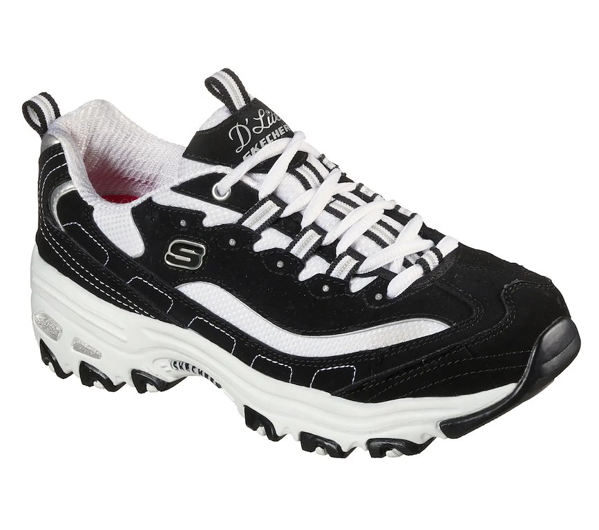 Skechers Ženske patike D'Lites-Biggest Fan, 11930-BKW, Crno-bele