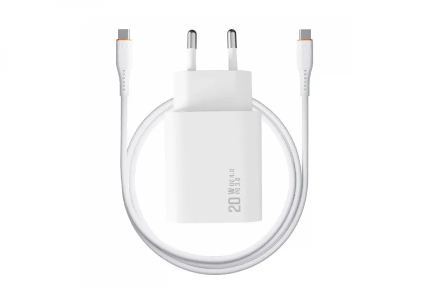 Strujni adapter sa kablom S-link SL-EC62TP Type-C 20W Brzo punjenje