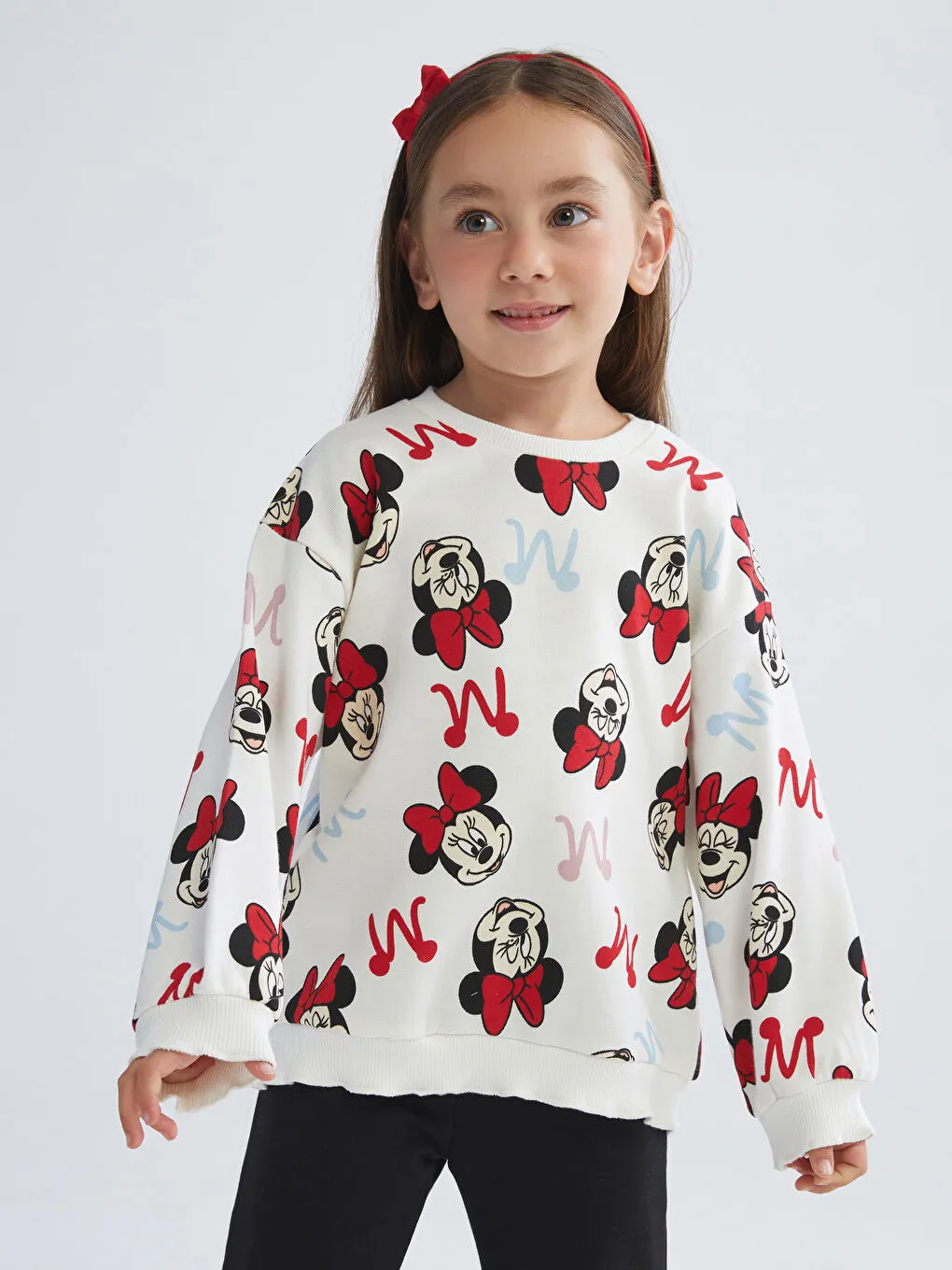 LCW Kids Minnie Mouse Štampana Dečja Dukserica I Helanke Pantalone 2 Komada