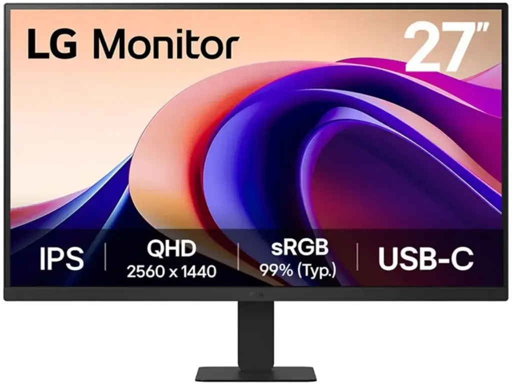 LG monitor 27U631A-B, 27", QHD, 100Hz, IPS, 5ms, 250cd, HDMI, Type-C (15W), VESA 100x100, nagib, tamno siva