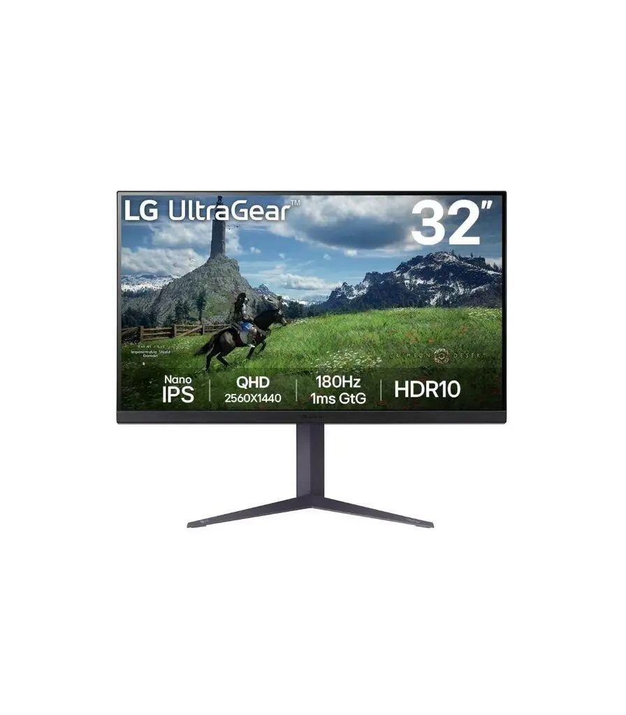 LG monitor 32GS85Q-BNanoIPS, 32", QHD, 180Hz, IPS, 350cd, 1ms, 2xHDMI, DP, 2xUSB 3.0, tamno sivi