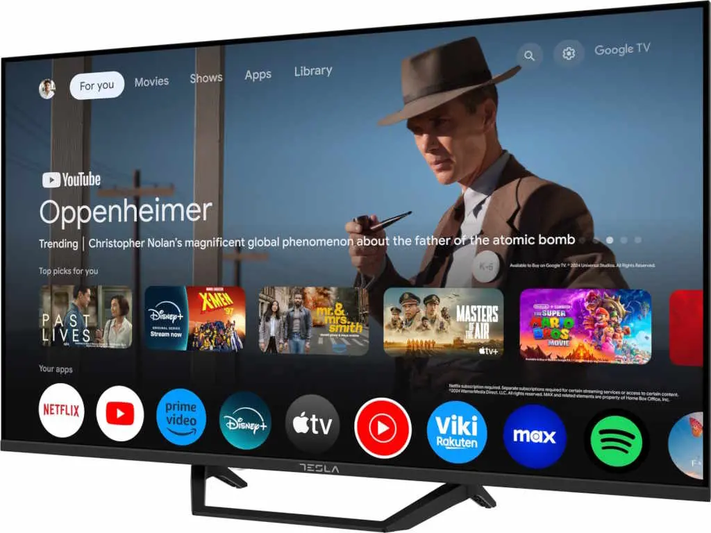 Tesla Televizor 43E655BUS, D-LED, 43", UHD, Smart, Google TV, Crni