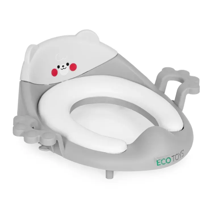 ECOTOYS Adapter za wc šolju sa rukohvatima,Sivi