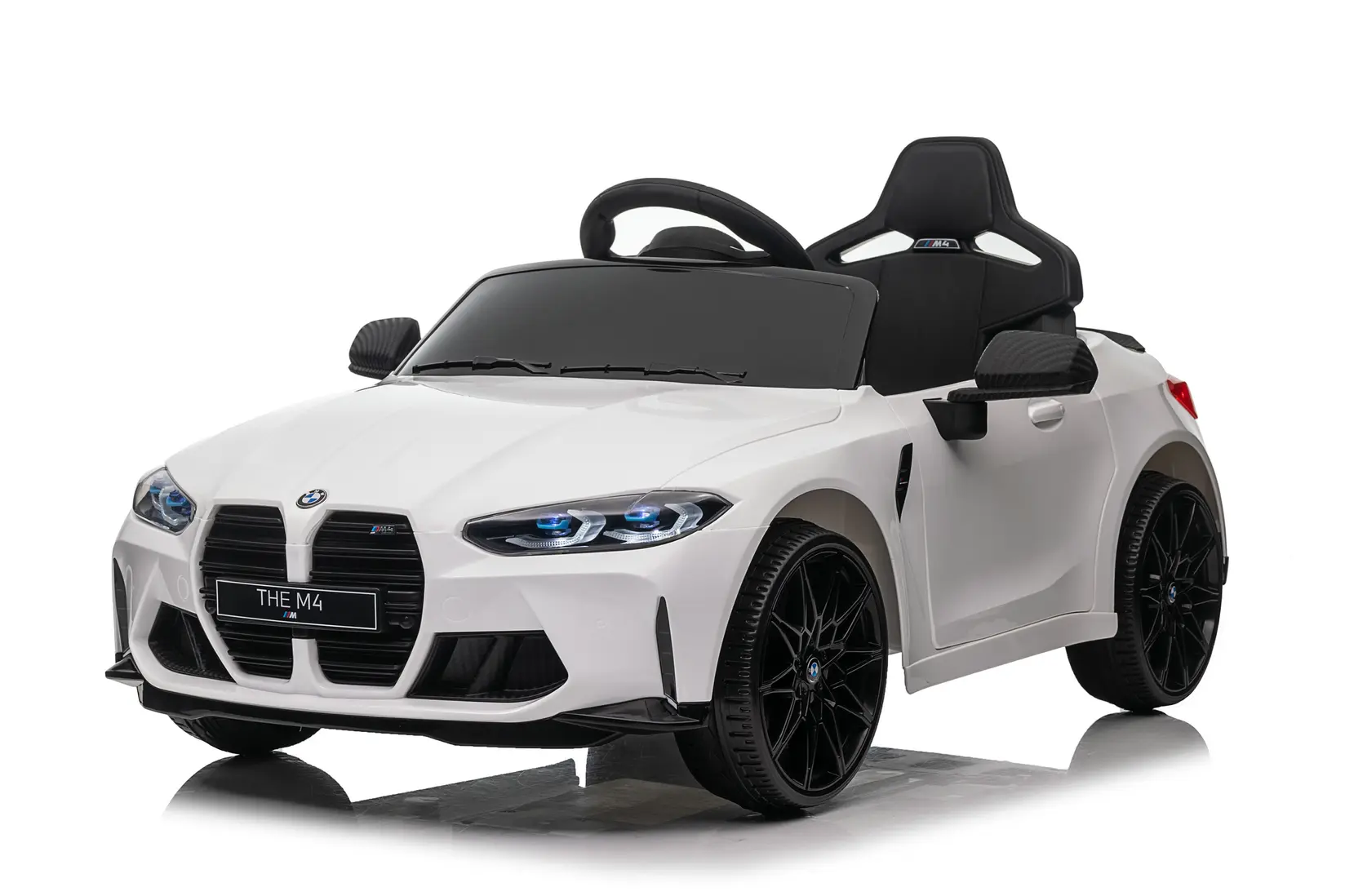 Premium Stil Automobil na akmulator za decu BMW M4, 12V, Beli