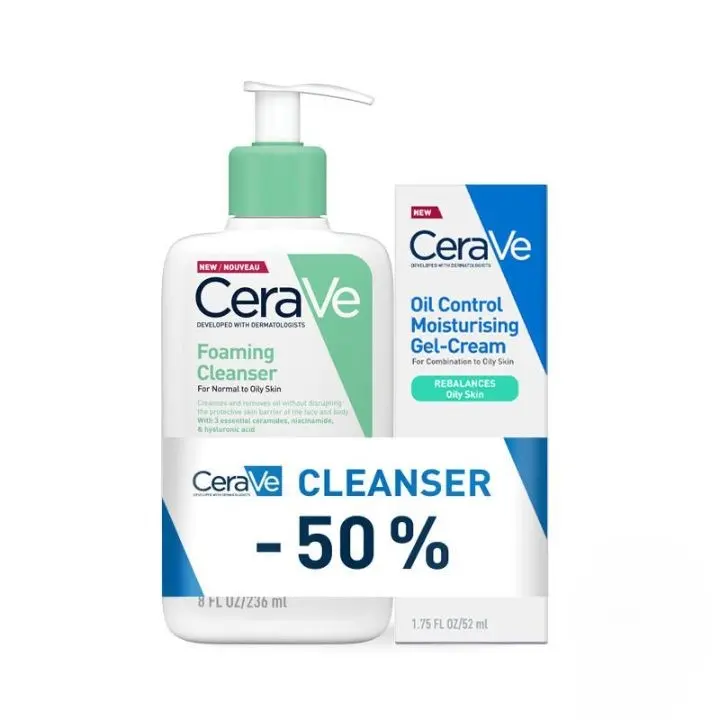 Cerave Penušavi gel za čišćenje i hidratantna krema Oil Control