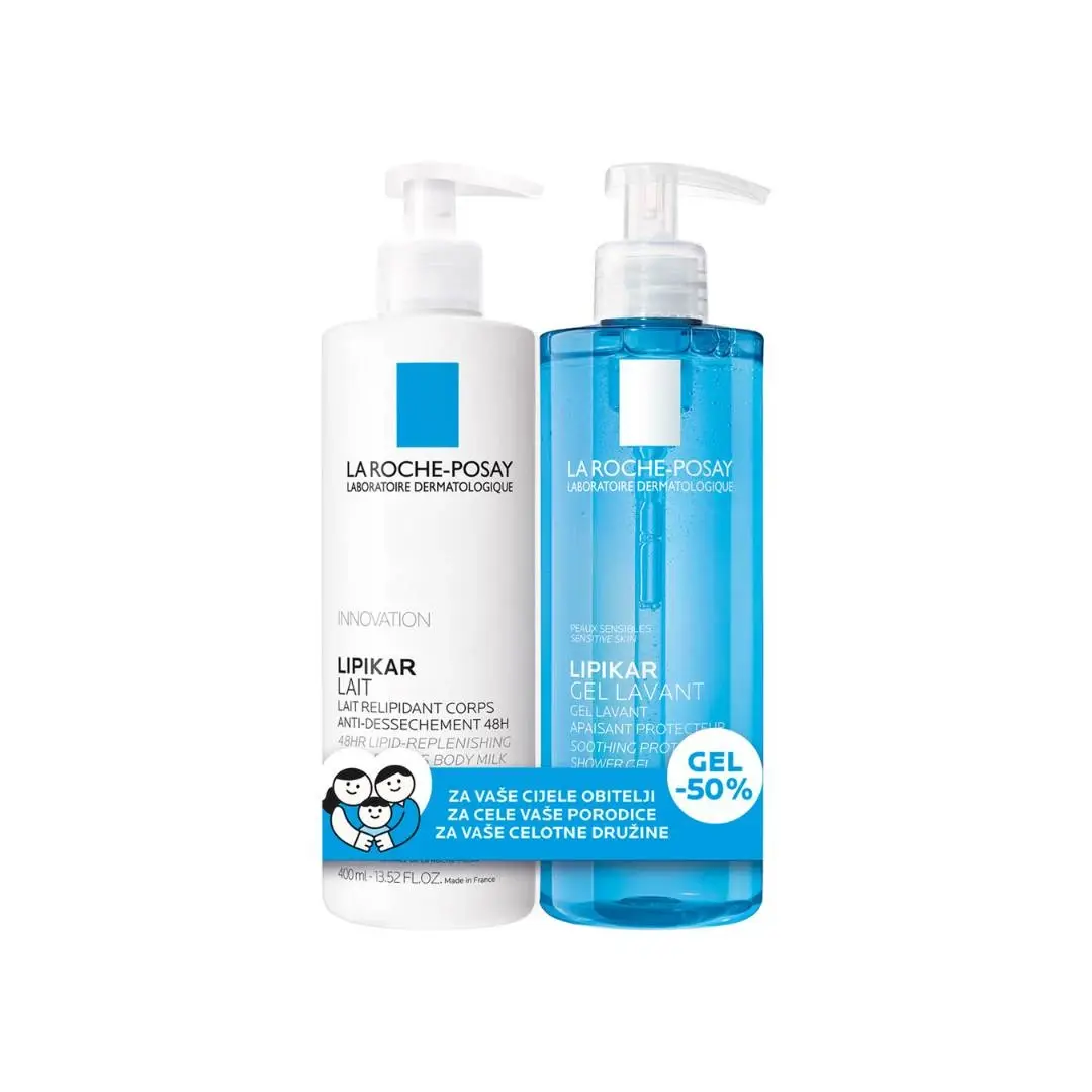 LA ROCHE-POSAY Losion za telo i Gel za tuširanje LRP Lipikar Lait Promo set