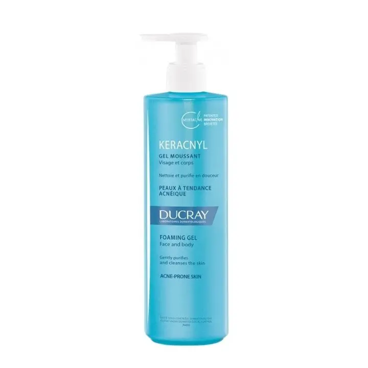 Ducray Keracnyl penušavi gel za lice, 400ml