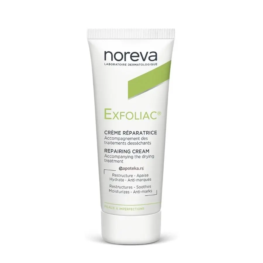noreva EXFOLIAC® Rekonstruktivna Hidratantna Krema 40 mL