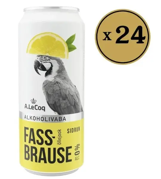 ALeCoq Pivo Fassbrause Limun 0%, Bezalkoholno , 05l , 24 komada