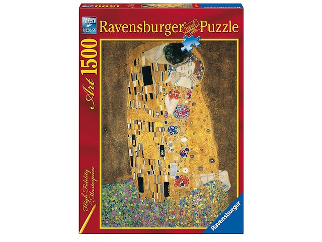 Ravensburger puzzle Art - Gustav Klimt - The Kiss 1500 delova