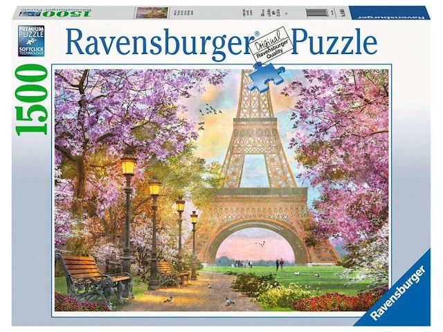 Puzzle Slagalica 1500 Romansa u Parizu Ravensburger