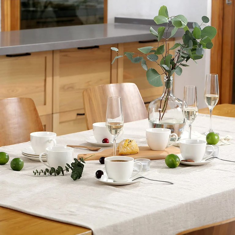 Set šoljica SUNTUN od 12 delova beli – CLASSIC okrugle