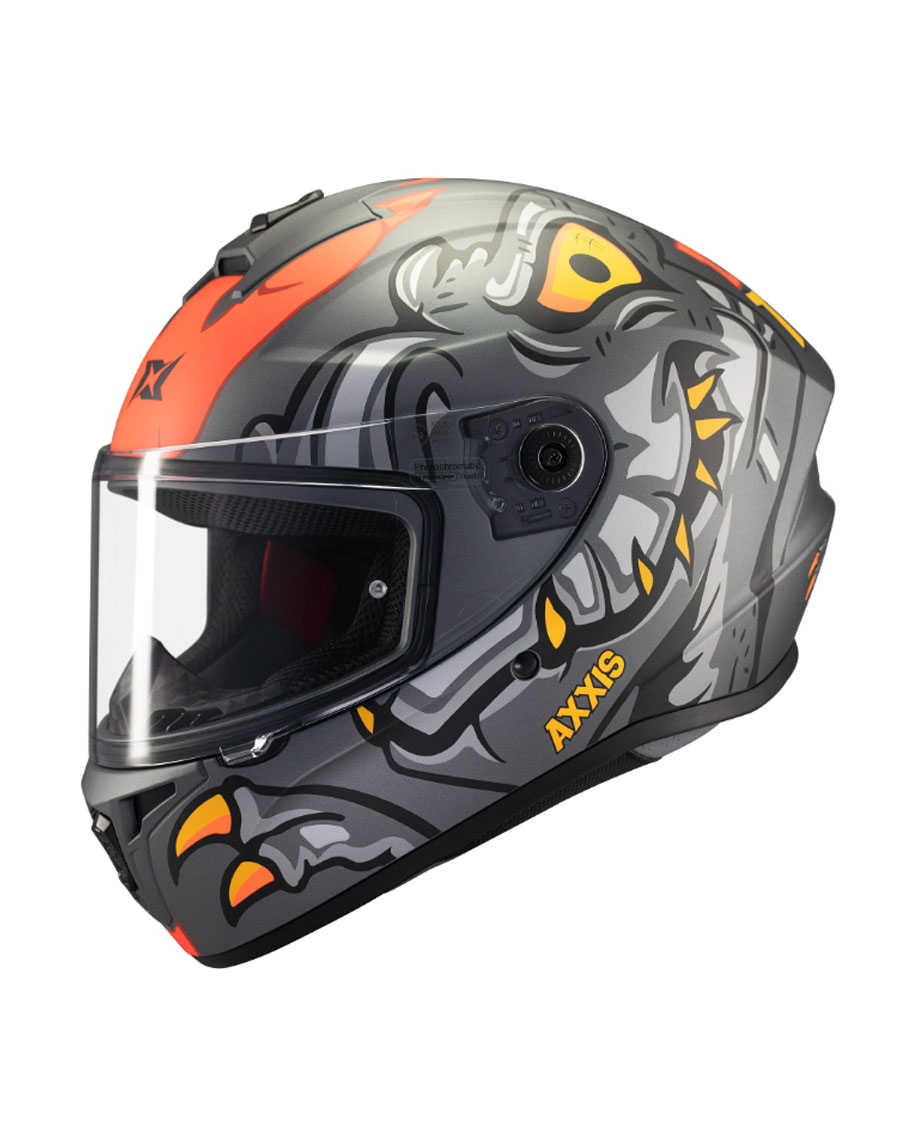 Axxis full face kaciga Draken S Dinotoon B5 crvena mat
