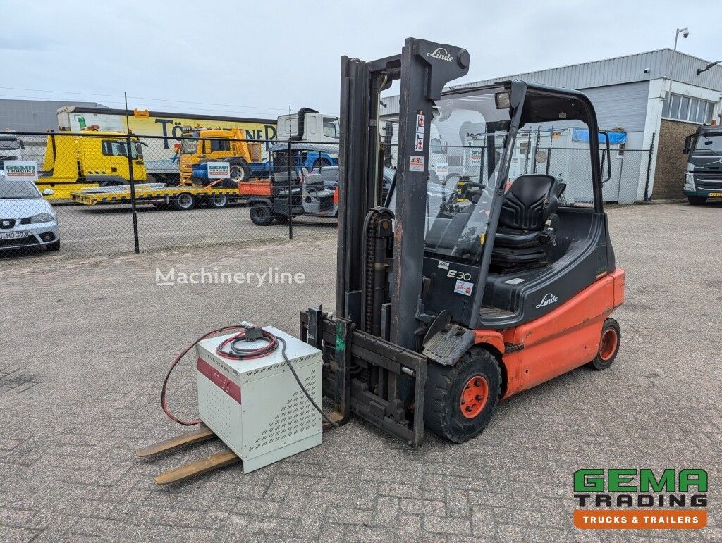 Linde E30 02 - 4058 hrs - Duplex Mast - Solid Rubber Tires - Eurotron električni viljuškar