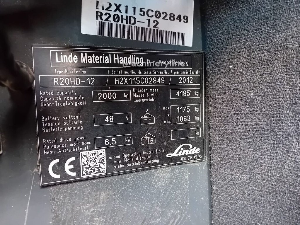 Linde R20HD-12 regalni viljuškar