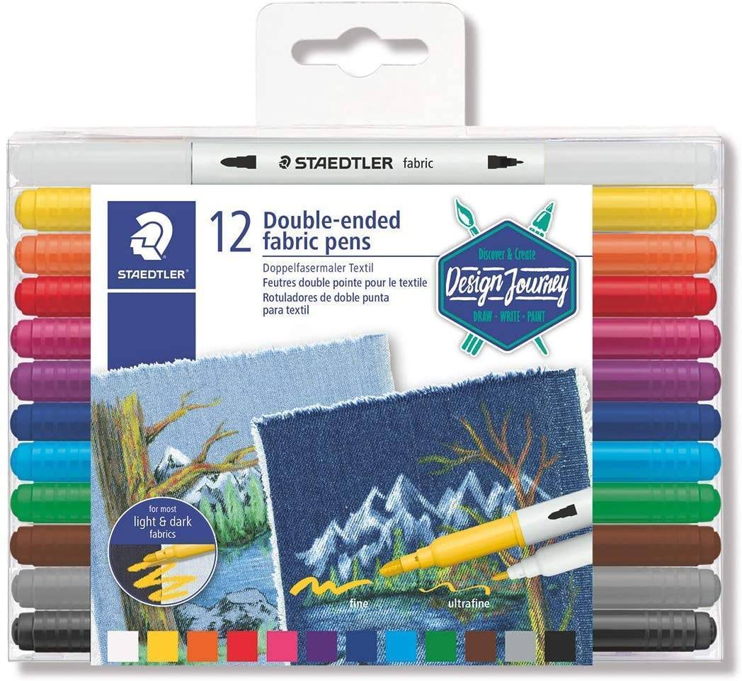 Staedtler dvostrani flomasteri za textil 12/1