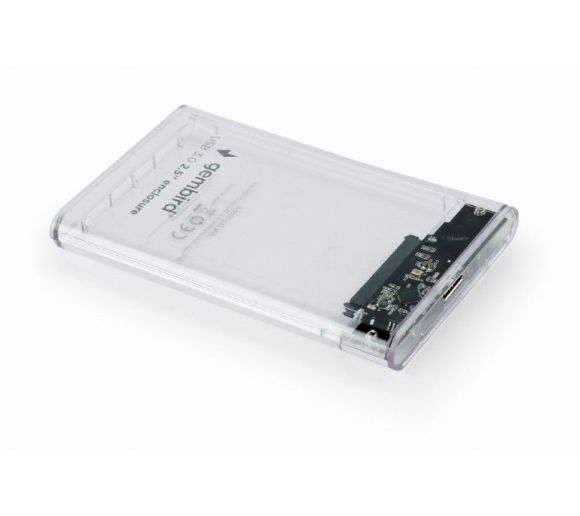 GEMBIRD - USB 3.0 2.5`` enclosure, for 9.5 mm drive, transparent plastic
