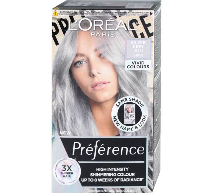 L'OREAL PARIS PREFERENCE VIVIDS 10.112 BOJA ZA KOSU - SOHO SILVER GREY
