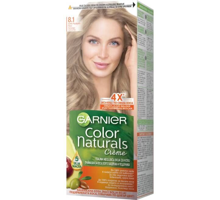GARNIER COLOR NATURALS BOJA ZA KOSU - 8.1 SVETLO PEPELJASTO PLAVA