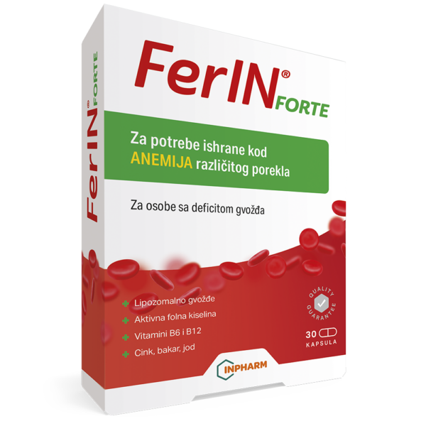 FerIN forte, Inpharm, za anemiju, 30 kapsula