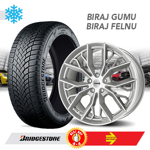 215/65 R17 SET Z BRIDGESTONE + MOMO MAS SIL 5/112 + TPMS