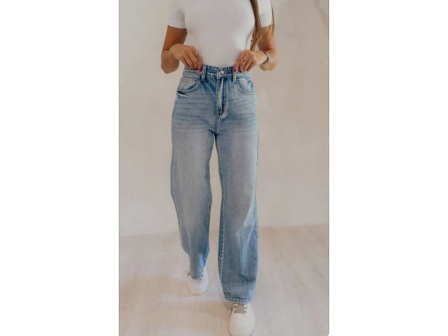 Farmerke --H&;;;M--34----MOM JEANS